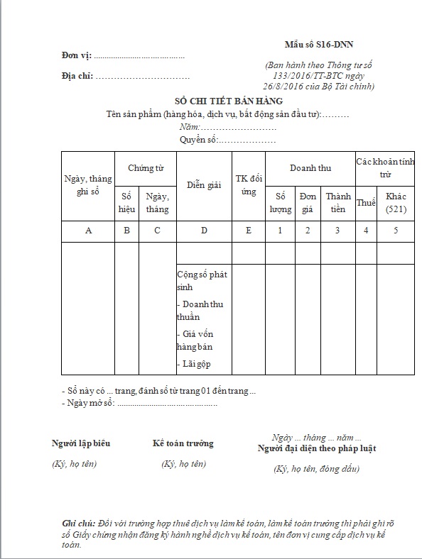 Mẫu sổ chi tiết giá vốn hàng bán - Kế toán & Kiểm toán - Mẫu Văn Bản